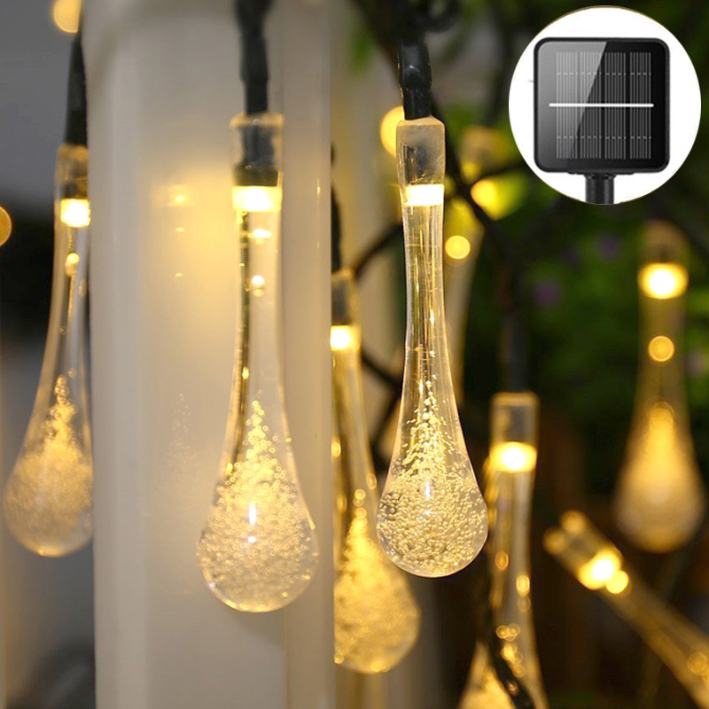 DM23054 Solar LED string light-crystal Water Drop-Taizhou Deco-Maker ...