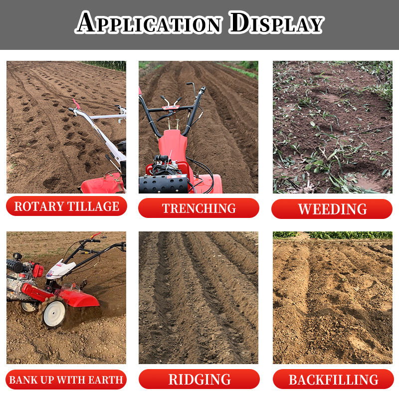 Hand Tractors for Agriculture - Diesel Mini Tractor Back Rotary Power ...