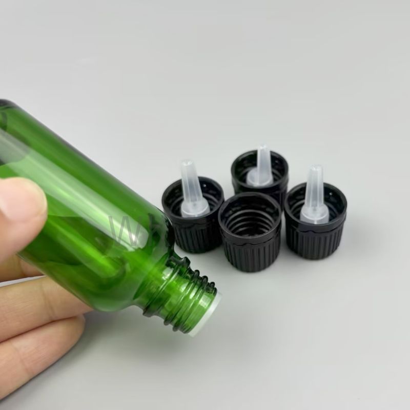 Plastic Black Screw Tamper-Evident Cap Essential Oil Dropper Cap With ...