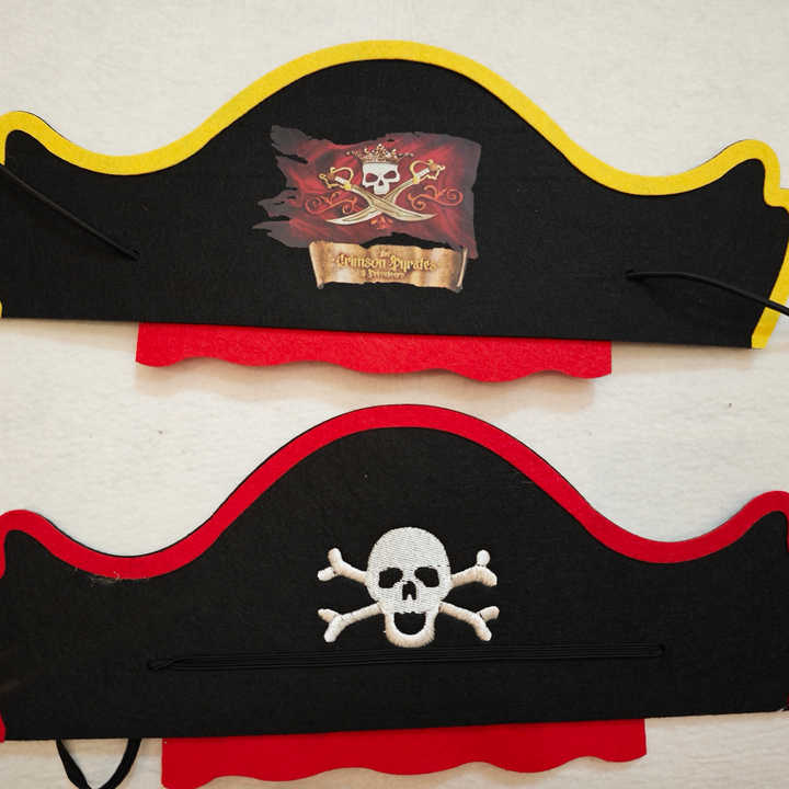 2025 Felt Pirate Captain Hat, Pirate Eye Patch for Pirate Party Cosplay ...