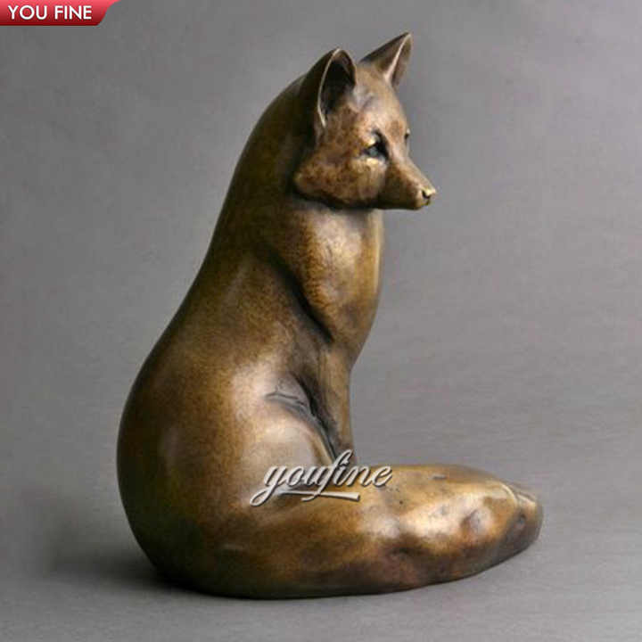 Outdoor Garden Decorative Metal Brass Animals Sculpture Cast Bronze Fox ...