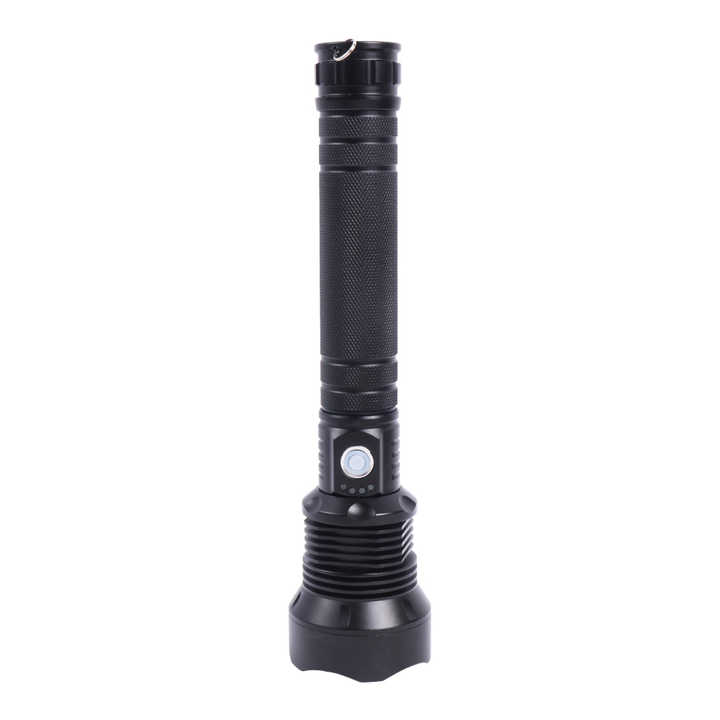 Aluminum Alloy Tactical Flashlight USB Rechargeable 300-400M Beam ...