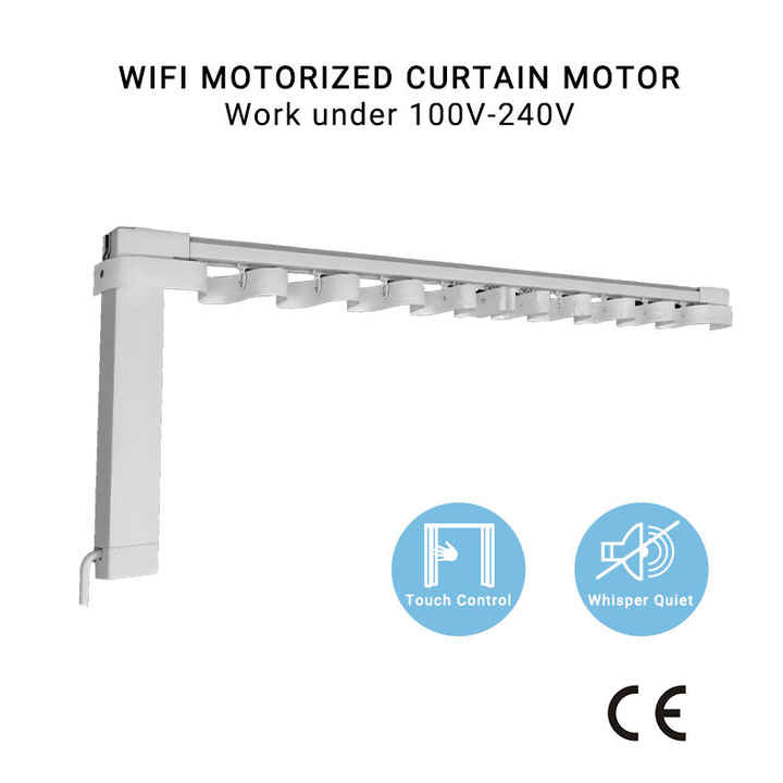 Ripple Fold Smart Double Track Curtain Rail Set S Fold Motorized ...