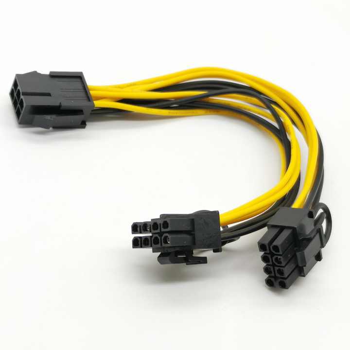 PC Power Supply PCI e Mo-lex 8 pin to Dual PCIe 8pin 6+2pin PCI Express ...