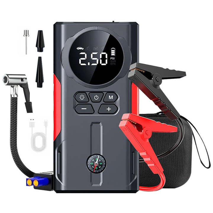 Cars Booster Portable 6-in-1 99800mAh Air Pump Wireless Car Vacuum ...