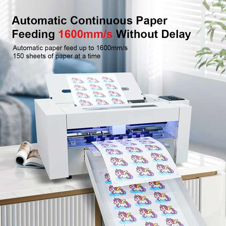 ZD350 Ultra A3 A4 A3+ Auto Feeding Sticker Sheet Cutter Plotter Digital Label Cutting Machine ...