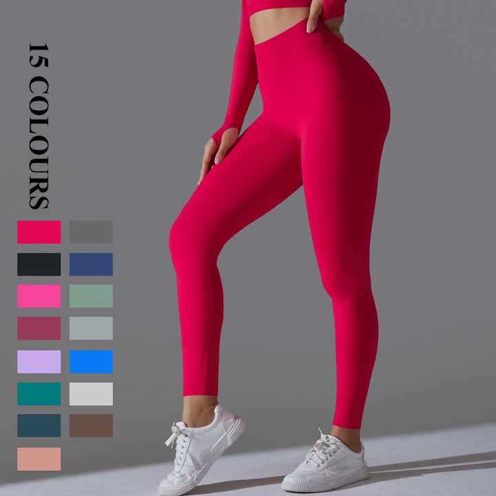 Seamless High Waist Yoga Pants - Quick Dry & Comfortable