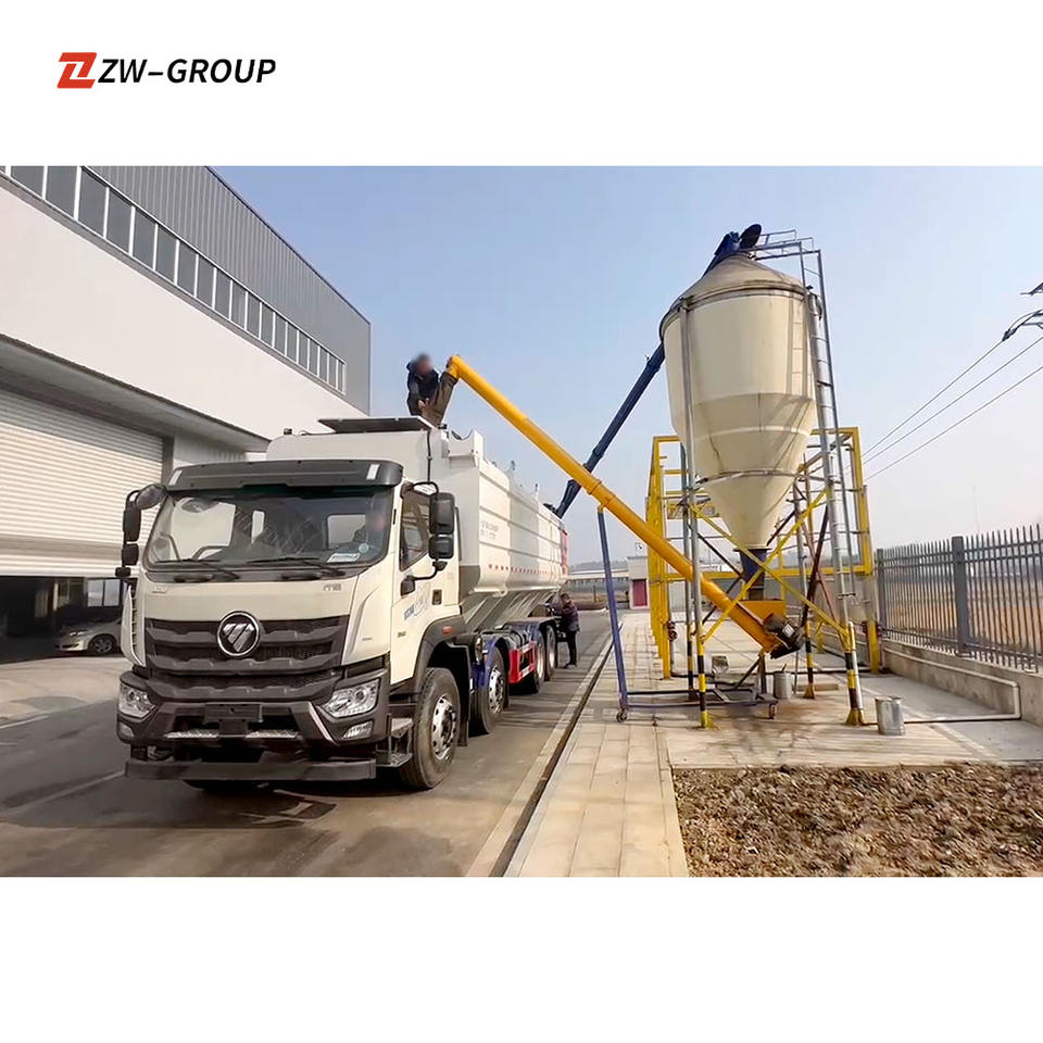16 Ton Bulk Feed Transport Semi Trailer 32m3 Capacity for Truck Use ...