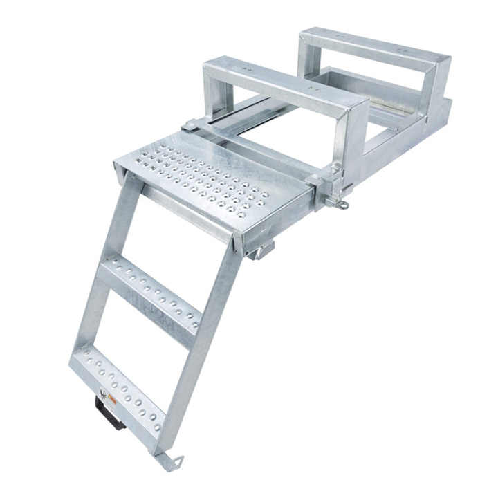Galvanized Steel Heavy Duty Pull-Out Trailer Step Ladder