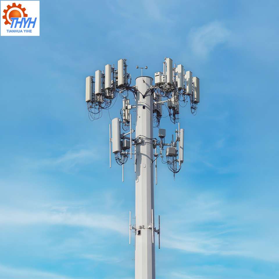 Carbon Steel Landscape Monopole Lamp Antenna Tower Camouflage Design ...