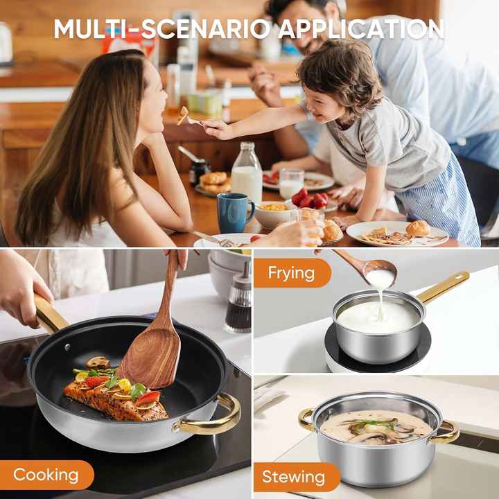Kitchenware Pots and Pans Cooking Ware Stainless Steel Non-Stick ...