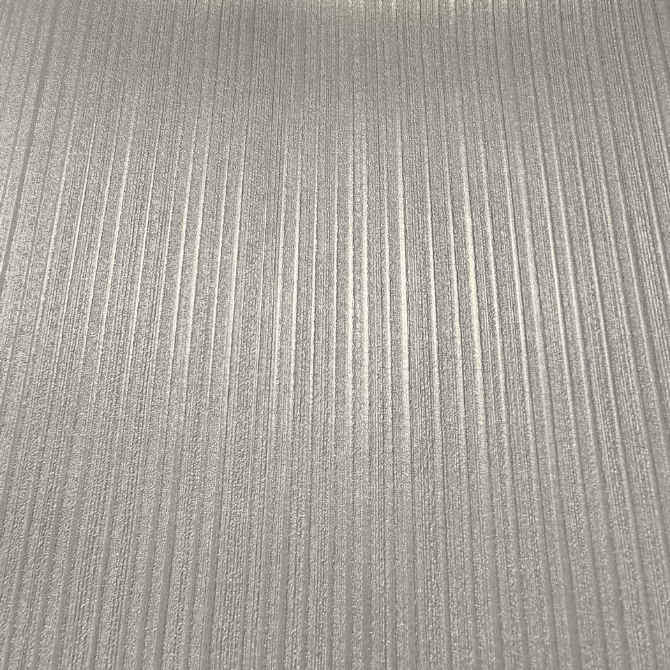Vertical Stripe PVC Waterproof Hotel 3D Wallcovering Beige White Wavy ...