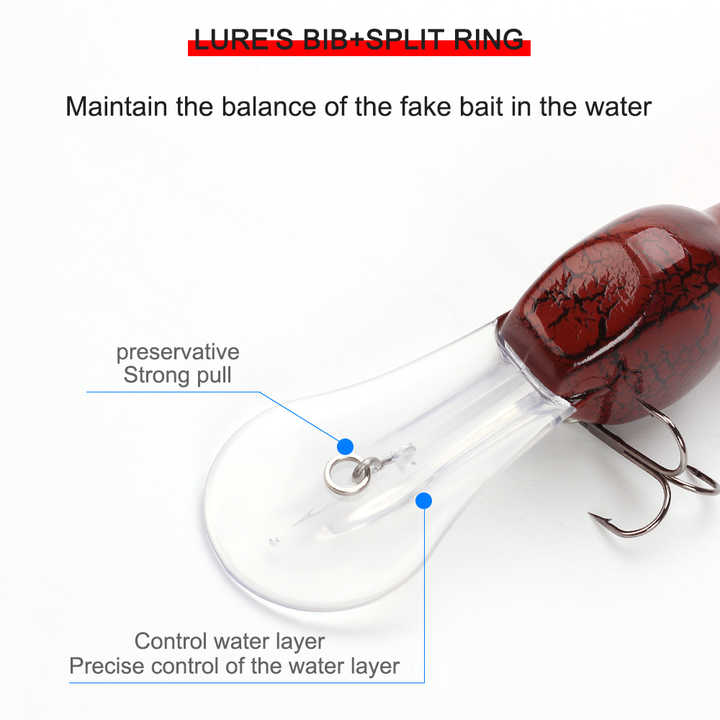 Rare Art Source Factory Crankbait Deep Divers for Bass Fishing