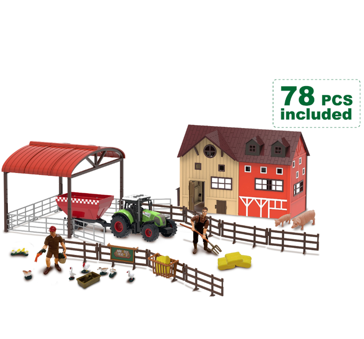 6 Styles Pretend Play DIY Assembly Farm Set Plastic Simulation ...