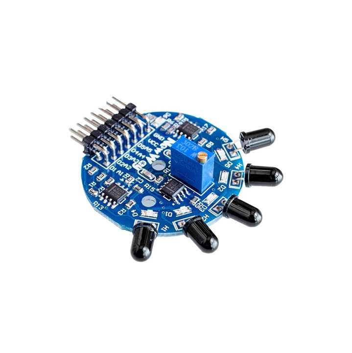 Module Five Way Flame Sensor Module Analog Digital Dual Output Fire Extinguishing Robot Flame ...