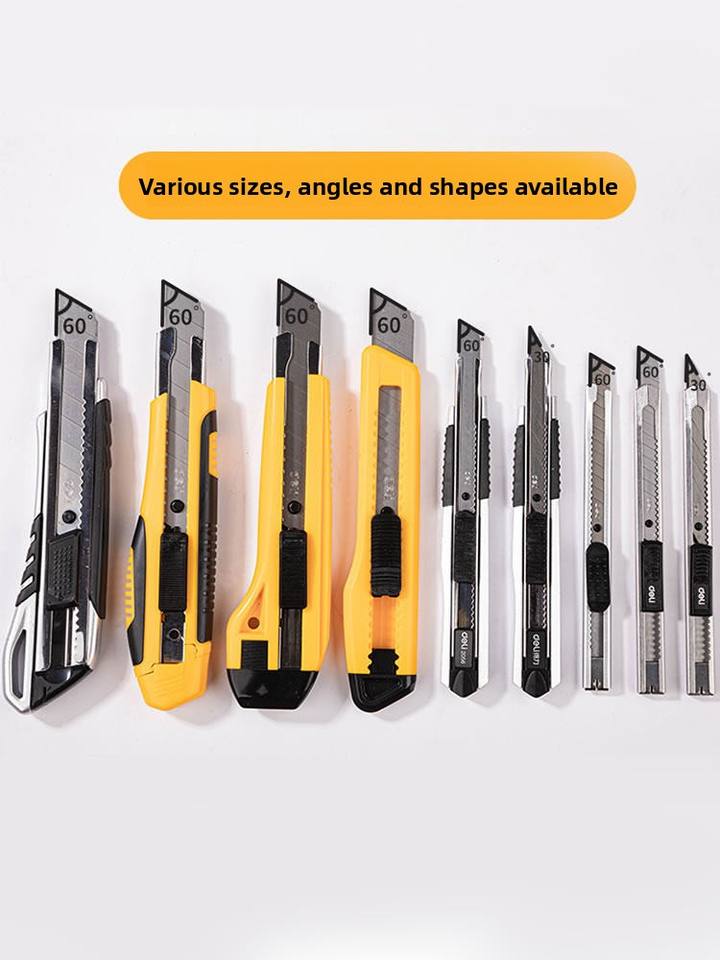 Deli Utility Knife Paper Cutter & Wallpaper Knife Plastic Blade Compact ...