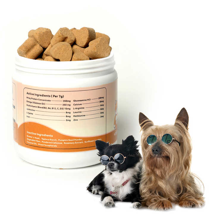 Muscle Gain Chews Protein Supplement for Dogs Supports Muscle Builder ...