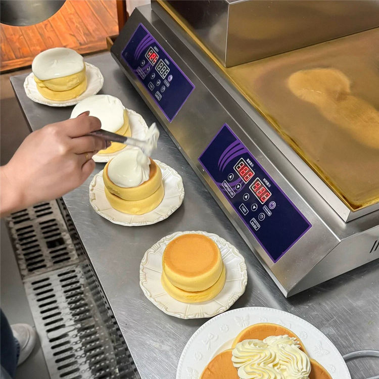 Bakery Souffle Pancake Machine Digital Snack Machines Double Head ...