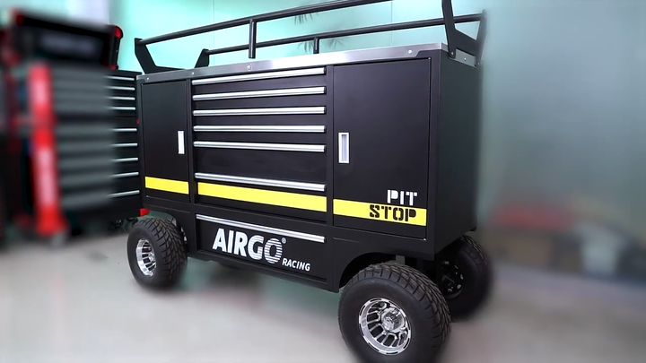 Heavy Duty Metal Pit Cart Toolbox - Rolling Trolley for Garage ...