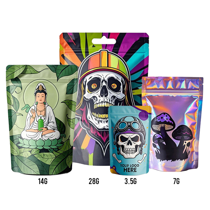 Custom Boxes with Your Own logo Aluminum Mylar Bags with Box Die Cut ...