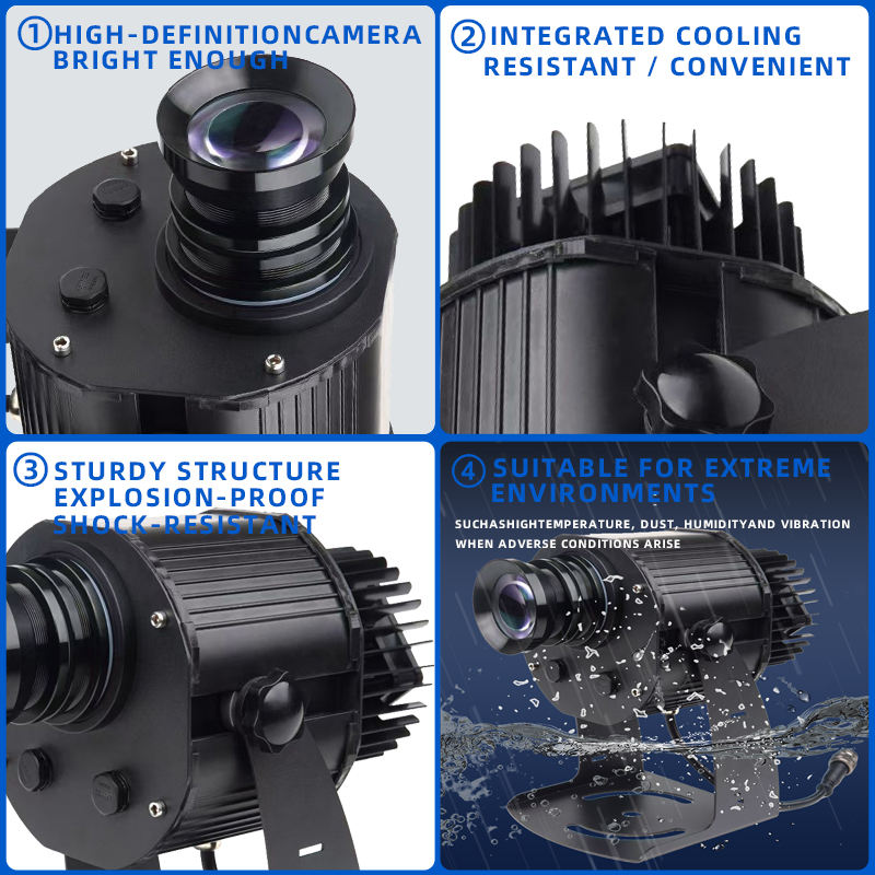 QiaoXun Aluminum Alloy Gobo Projector Indoor logo Projection Lamp Multi ...