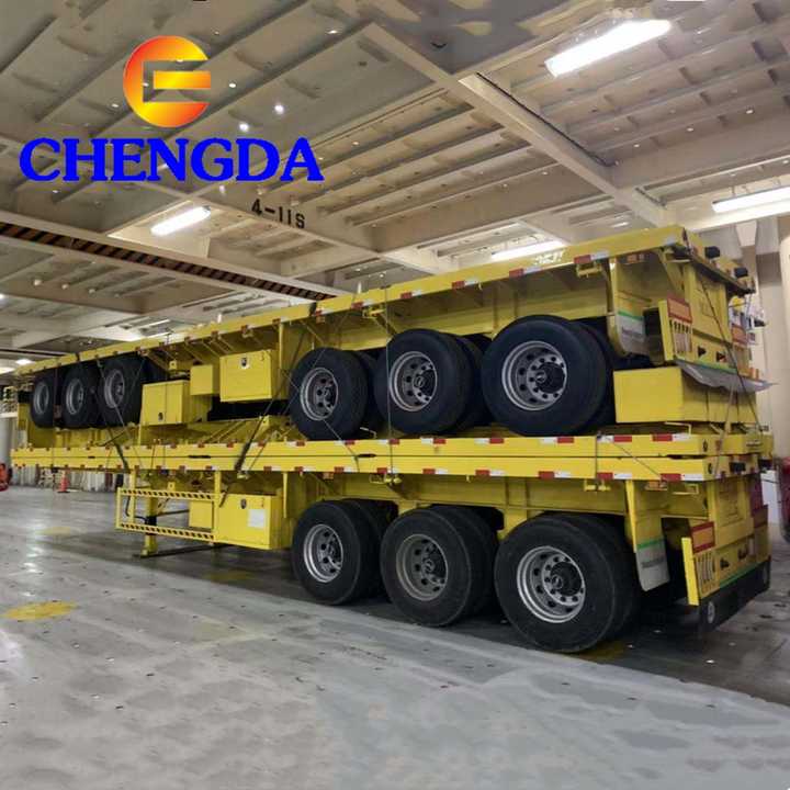 40ft Platform Container Semi Trailer for Sale - 60T Capacity