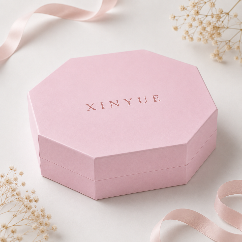 Hexagon Kraft Paper Gift Box Custom Wholesale Jewelry Box with Magnetic ...