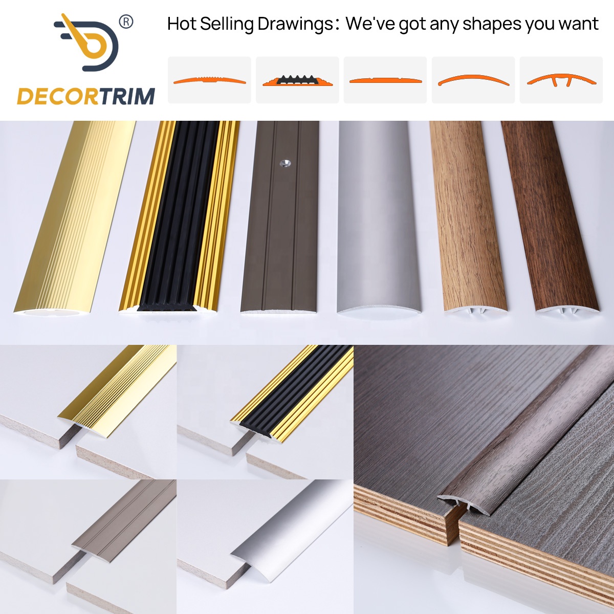 Upgrade Your Space with Quality aluminium tile trim profile for wall ...