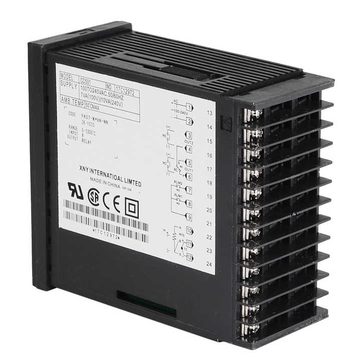 SINOTIMER CD501 PID Temperature Controller - K-Type Input, 0-1300°C, Relay Output, 100-240VAC ...