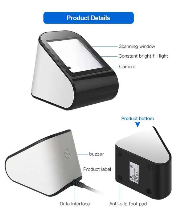 DYscan Mobile Payment 2D Barcode Scan Box QR Code Reader POS System ...