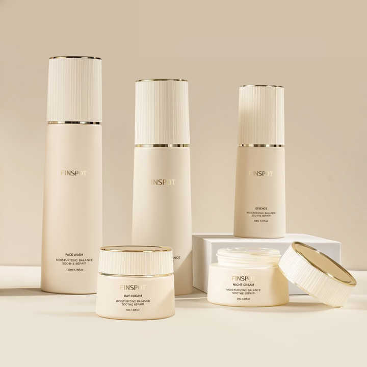 Luxury Empty Creamy White Cosmetic Skincare Packaging