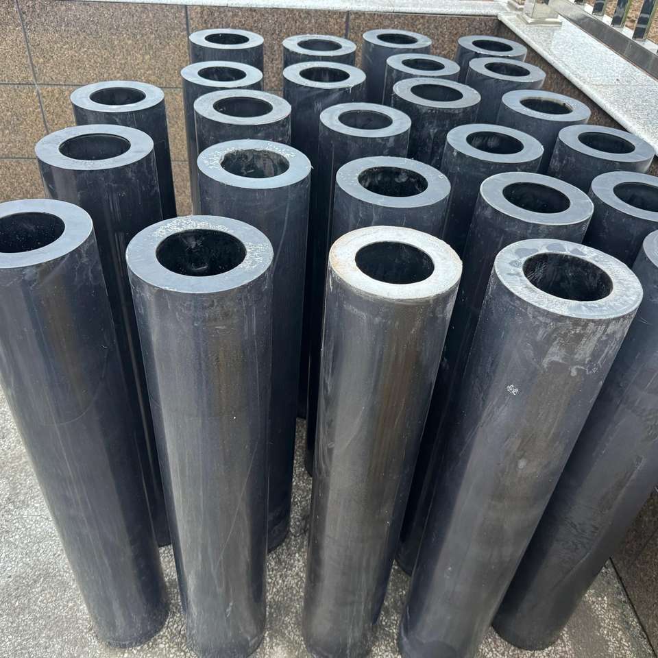 Black PA Nylon Mos2 Cast Tube PA6 GF30 PA66 GF50 Tube for Industrial ...