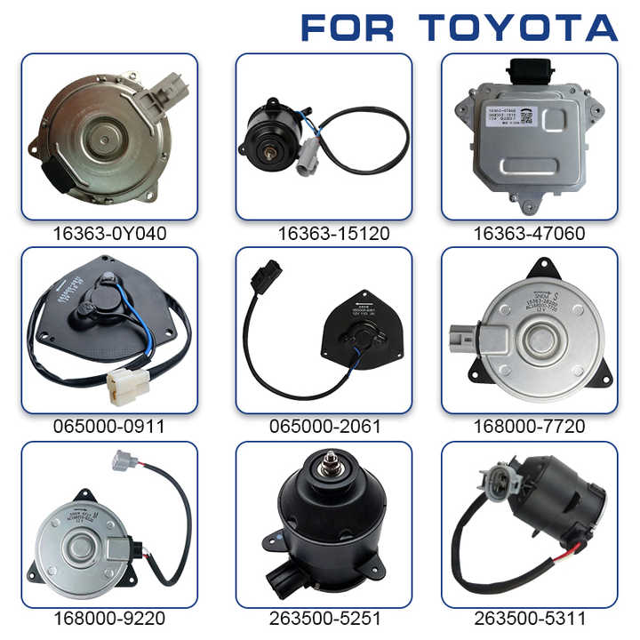 Auto DENSO 12v Radiator Fan Motor for Nissan, Honda, Toyota