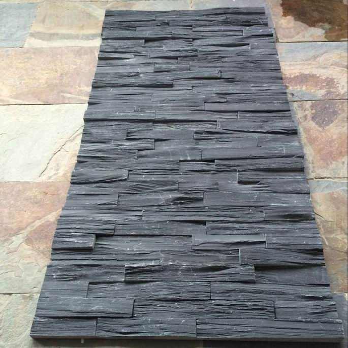 Natural Stone Cladding - Black Slate for Exterior Decor