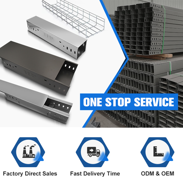 Perforated Ventilated Cable Trunking Easy Installation Galvanized Steel ...