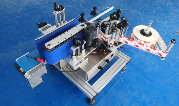 Small Desktop Automatic Spirits Wine Tin Cans Jar Round Bottles Sticker Labeling Applicator ...