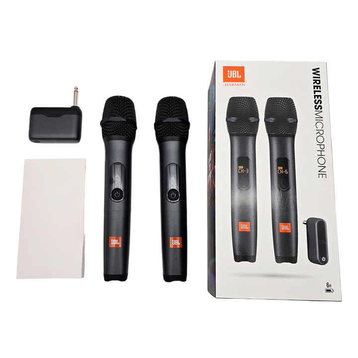 JBL Wireless Microphone - UHF Dual Channel Transmitter for Karaoke ...
