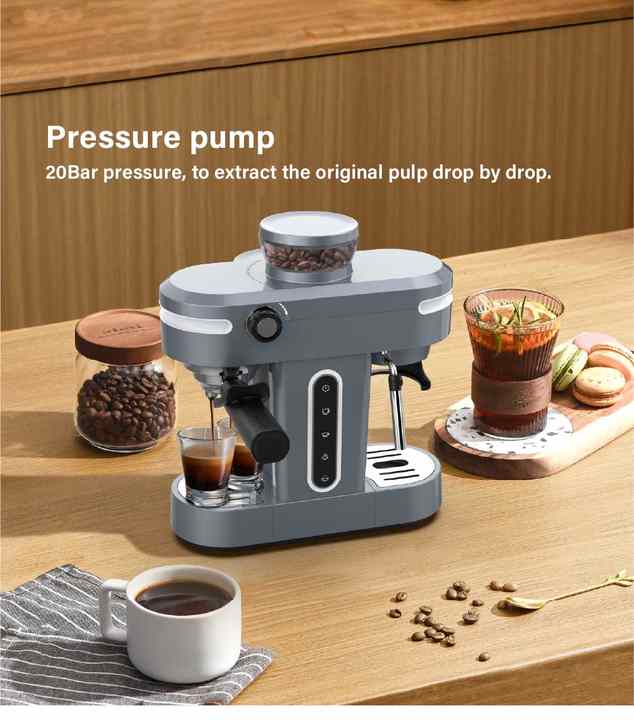 Portable Electric 15 Bar Pump Espresso Coffee Machine Semi Automatic ...