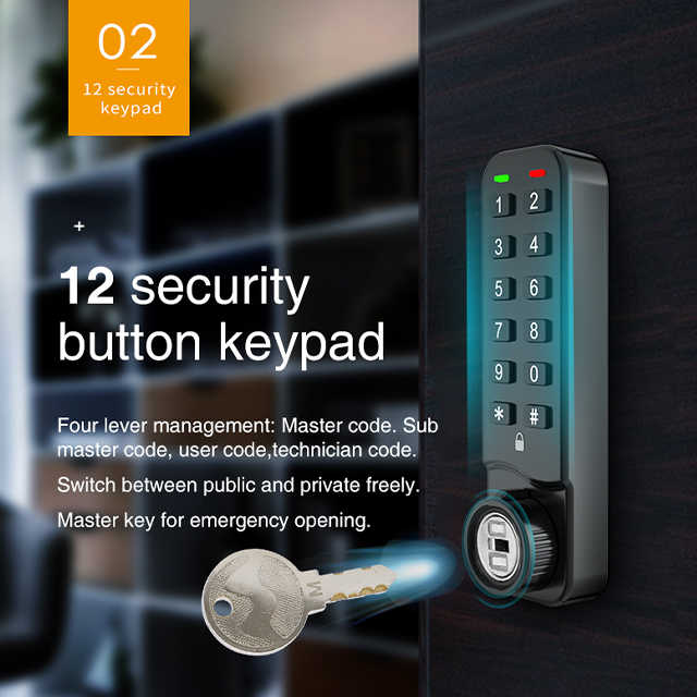 MK731 Waterproof Digital Combination Keypad Code Lock Mechanical Pin ...