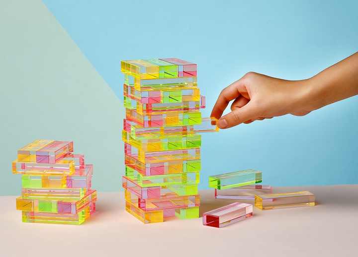 Luxury Colorful Tabletop Game Party Tumbling Tower Blocks