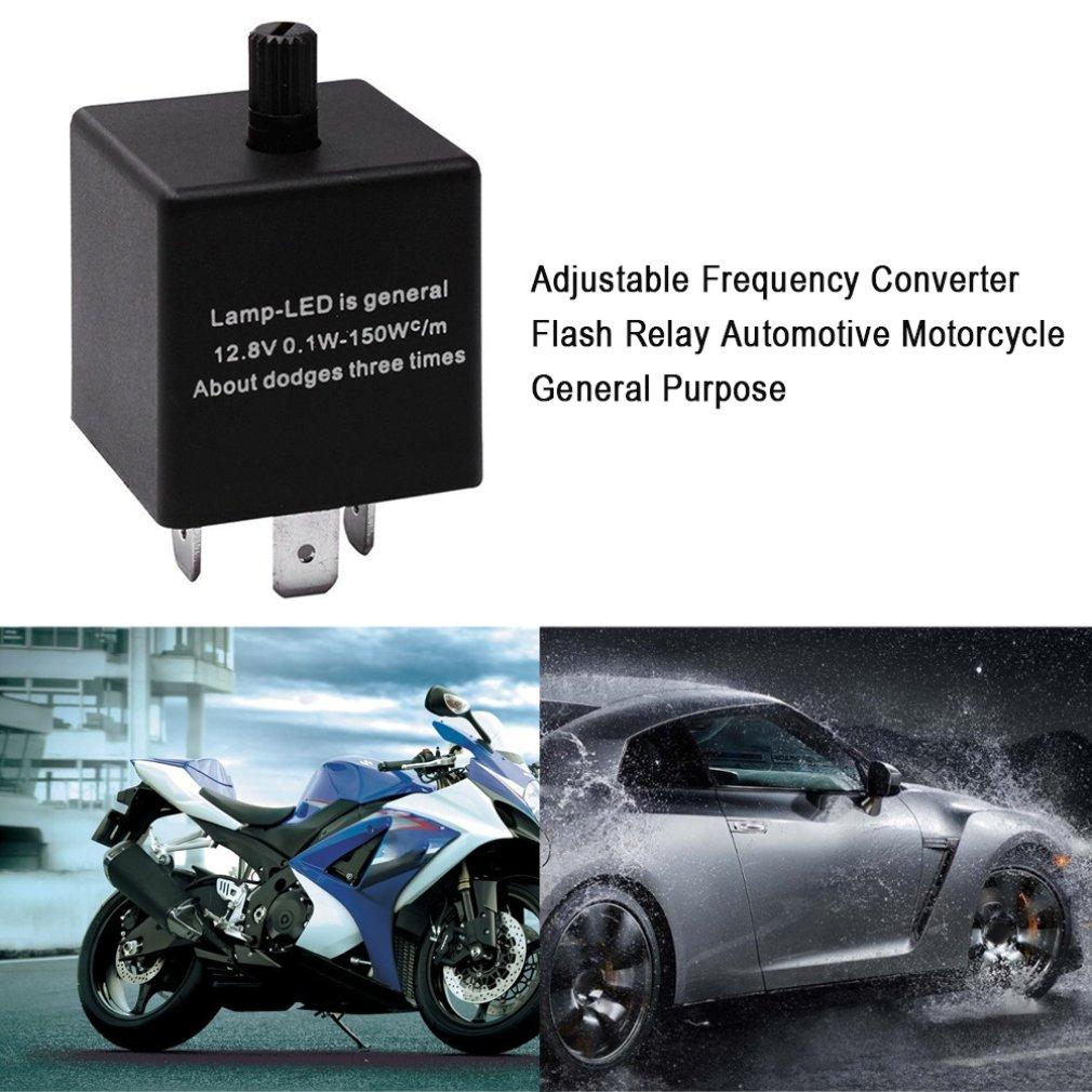 3pins Auto Motorcycle LED Flasher Relay 12V Universal Electronic ...