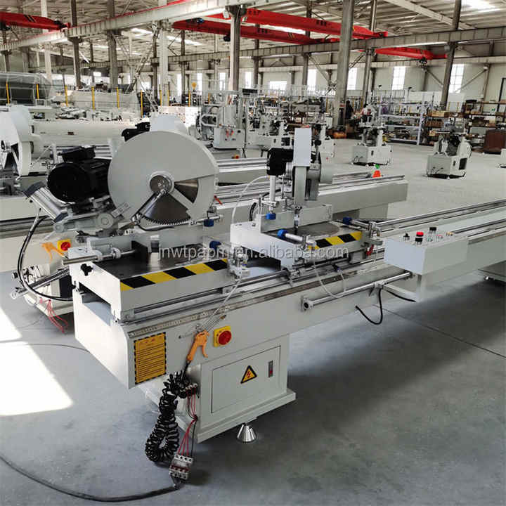 PVC UPVC Profiles Double Head PLC Controlled Motorized Cutting Saw ...