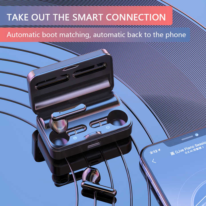 TWS S20 True Wireless Earbuds - LED Display & Noise Canceling