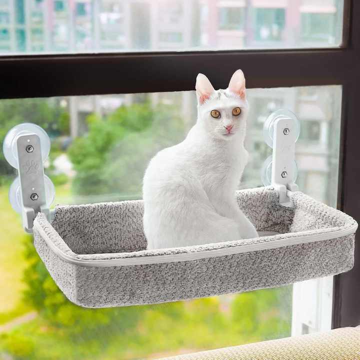 USMILEPET Popular Window Suction Cup Cat Hammock Plush Pet Bed Family ...
