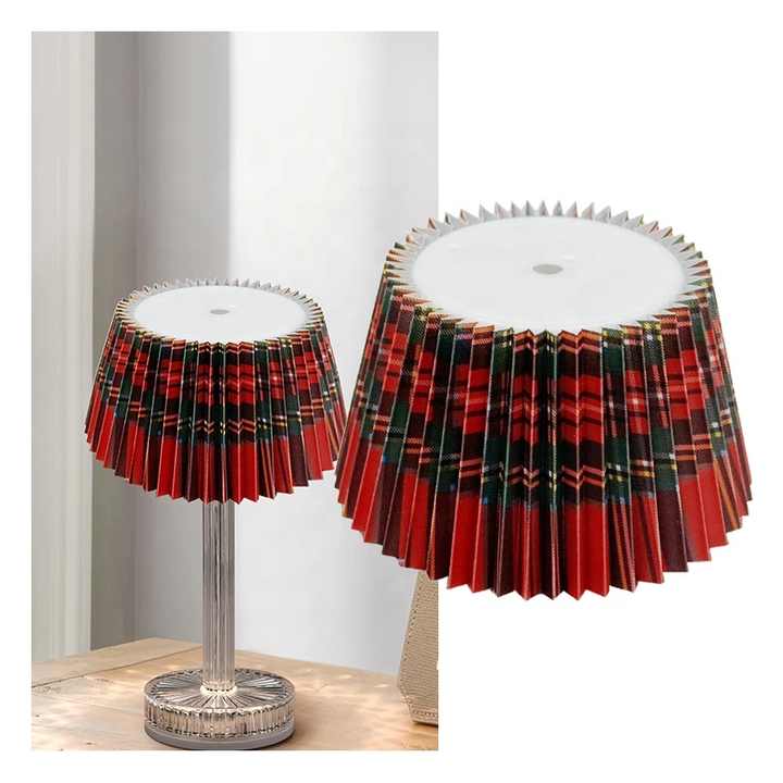 Wholesale Collapsible Pleated Fabric Lampshade Decorative Bedside Table ...