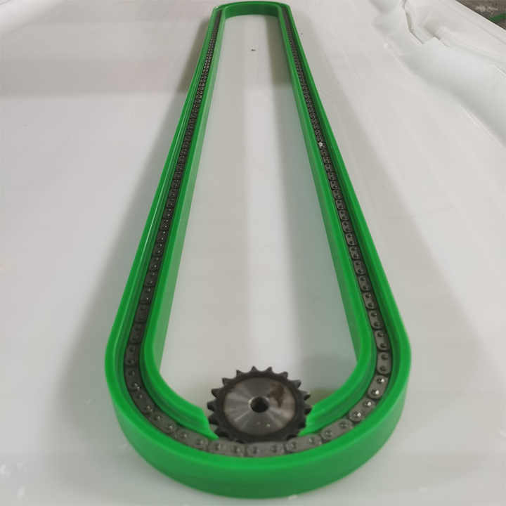 T-type UHMWPE plastic conveyor chain annular guide rail in polyethylene conveyor chain drive ...
