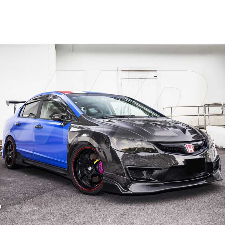 Js Racing Style Carbon Fiber Air Duct For 2006-2010 Honda Civic Fd2 4dr ...
