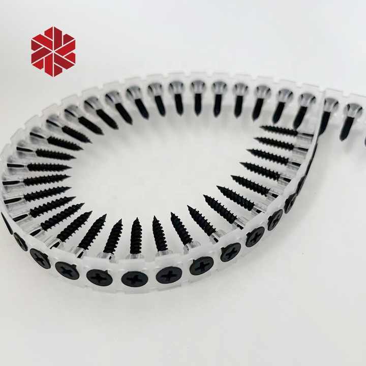 Factory Direct Coarse Thread Bugle Head Black Collated Chain Belt ...