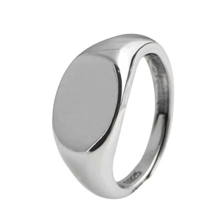 Customizable Signet Ring - Unique Design Sterling Silver