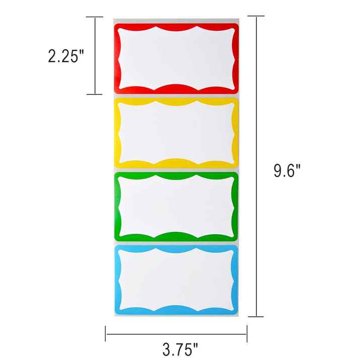 Custom Self-Adhesive Name Tag Sticker 3.75 X 2.25 Inch Writable Labels ...